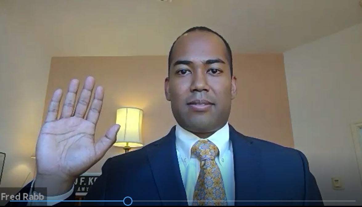 Congratulations Fred! The First Virtual Swearing In Ceremony